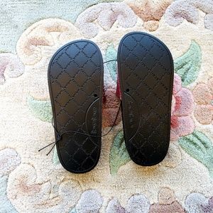 bebe | Shoes | Bebe Pink Ombre Glitter Fraida Sandals Slides | Poshmark